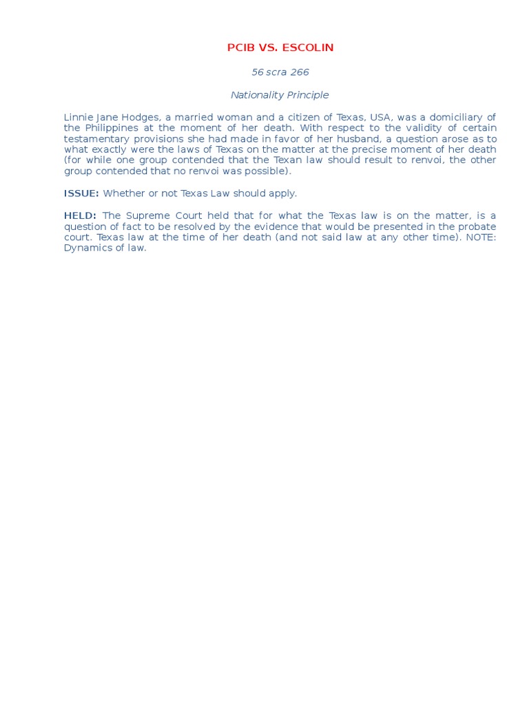 Pcib v. Escolin | PDF