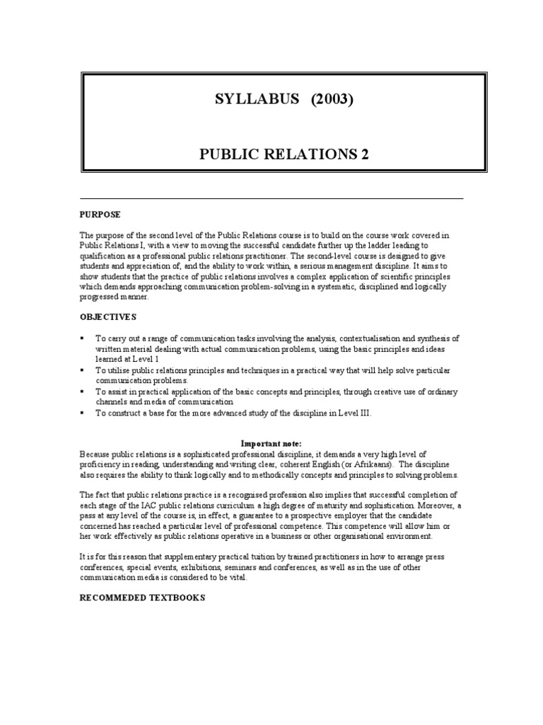 Public Relations 2 | PDF | Public Relations | Textbook