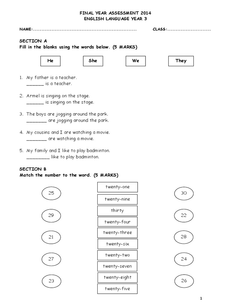 English Year 3 Final | PDF | Leisure | Entertainment (General)