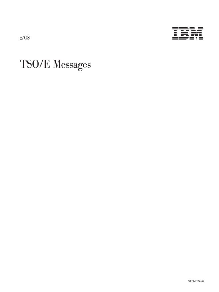 TSO E Messages | PDF | Operating System | Graphical User Interfaces
