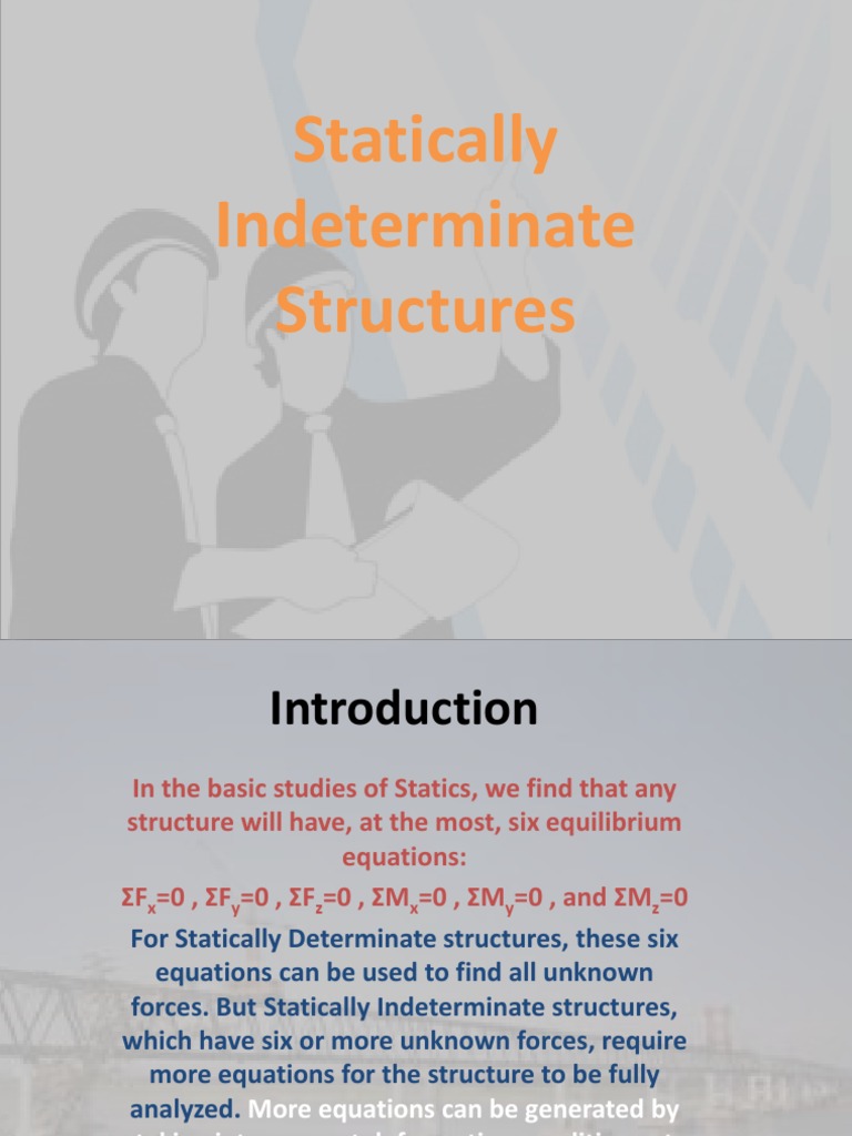 Statically Indeterminate Structures | PDF | Indeterminacy (Philosophy ...