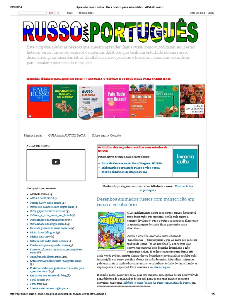 Aprender Russo Online. Guia Prático para Autodidatas | PDF | Russo ...