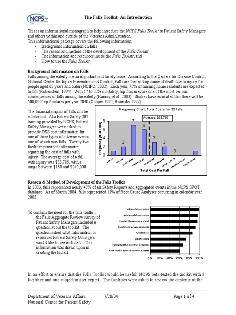 Reducing Falls and Fall-Related Injuries: An Introduction to the VA ...