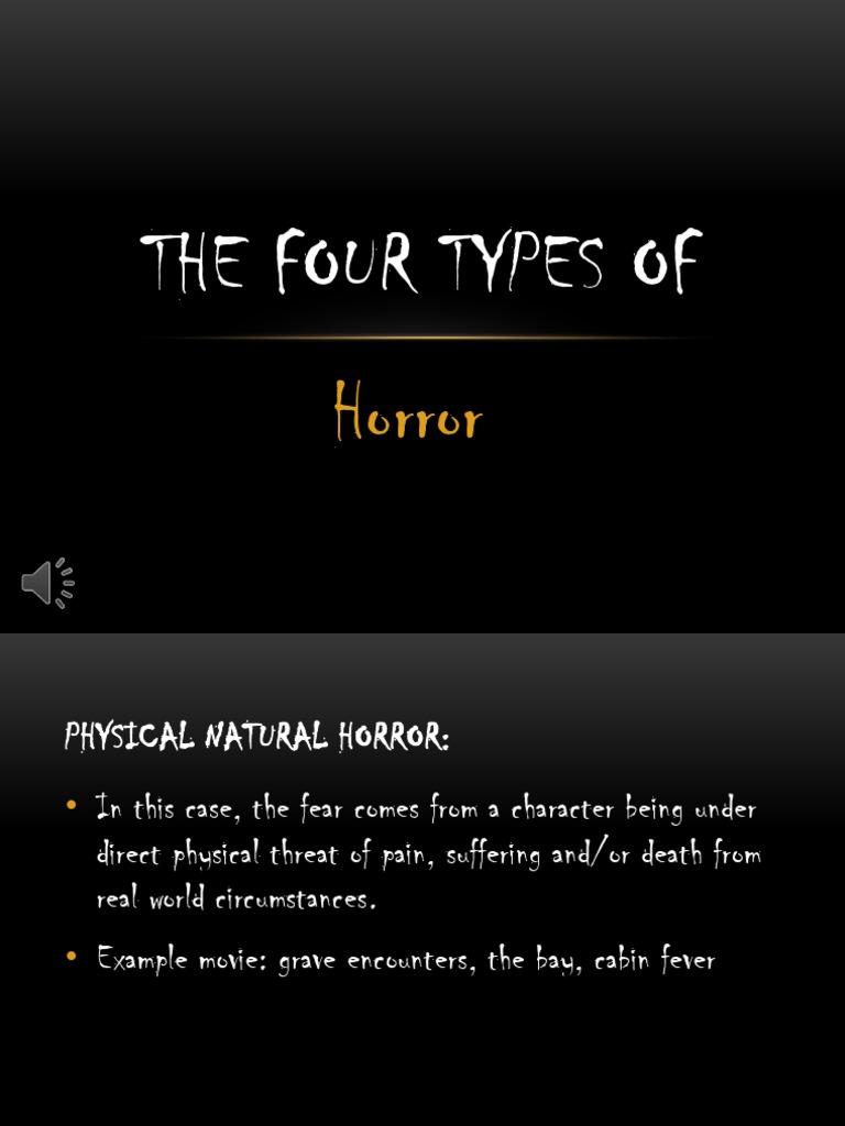 Types of Horror Explained | PDF