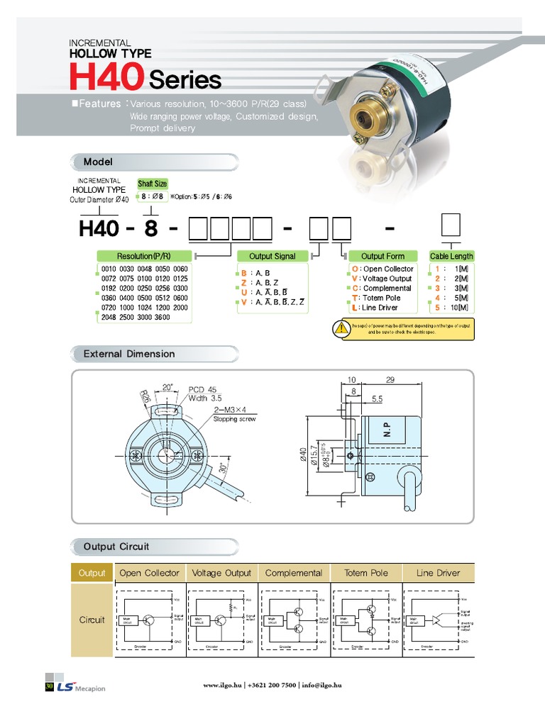 Encoder h40 | PDF | Power Supply | Electrical Engineering
