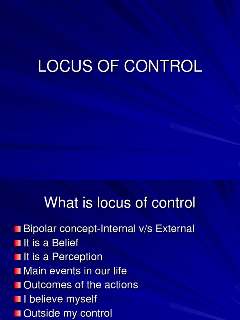 Locus of Control | Thought | Psychology & Cognitive Science