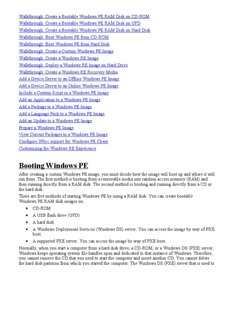 Booting Windows PE | PDF | Booting | Usb Flash Drive