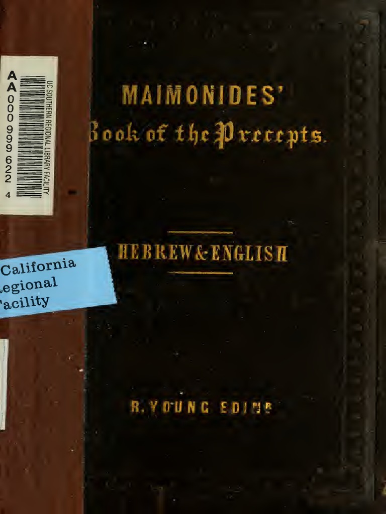 Maimonides-Book of The Precepts Hebrew-English PDF | PDF