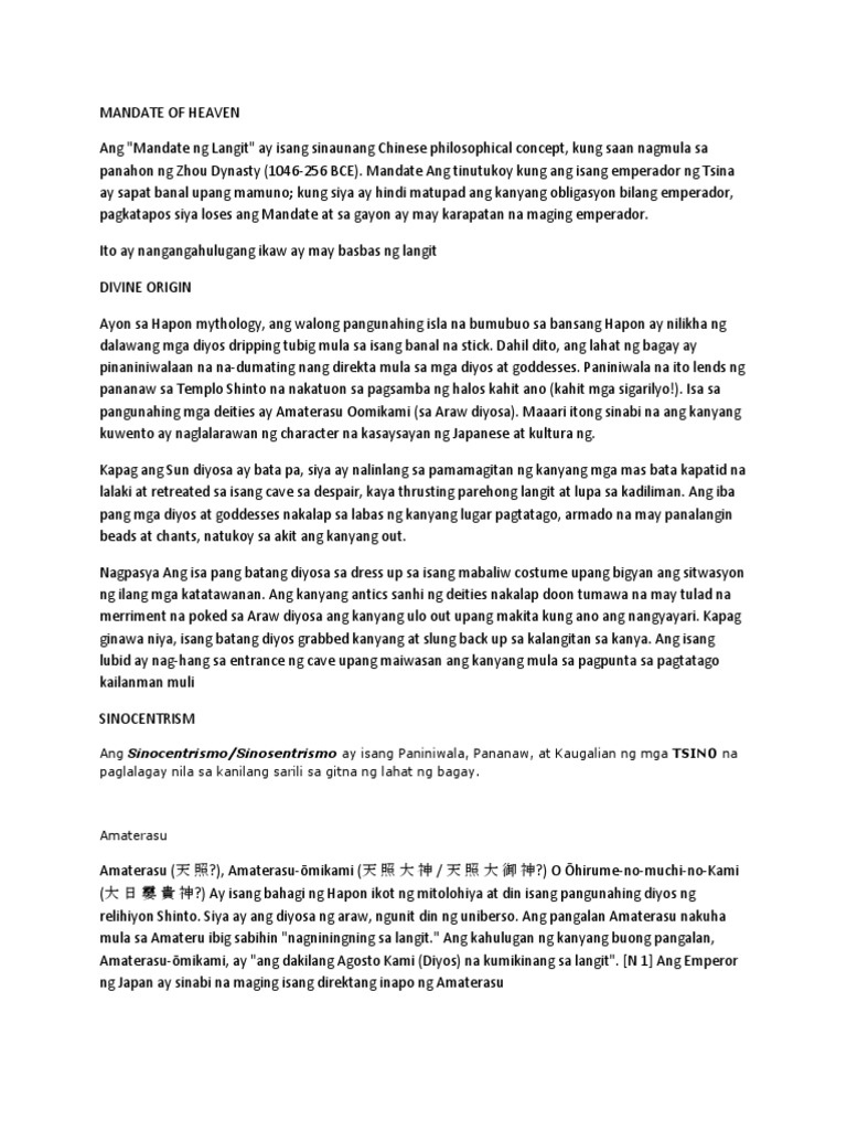 Mandate of Heaven | PDF