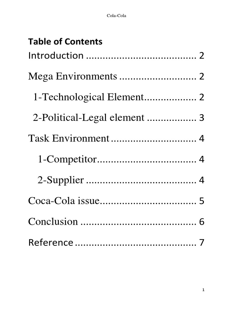 Coca Cola Assignment For Management | PDF | Coca Cola | The Coca Cola ...