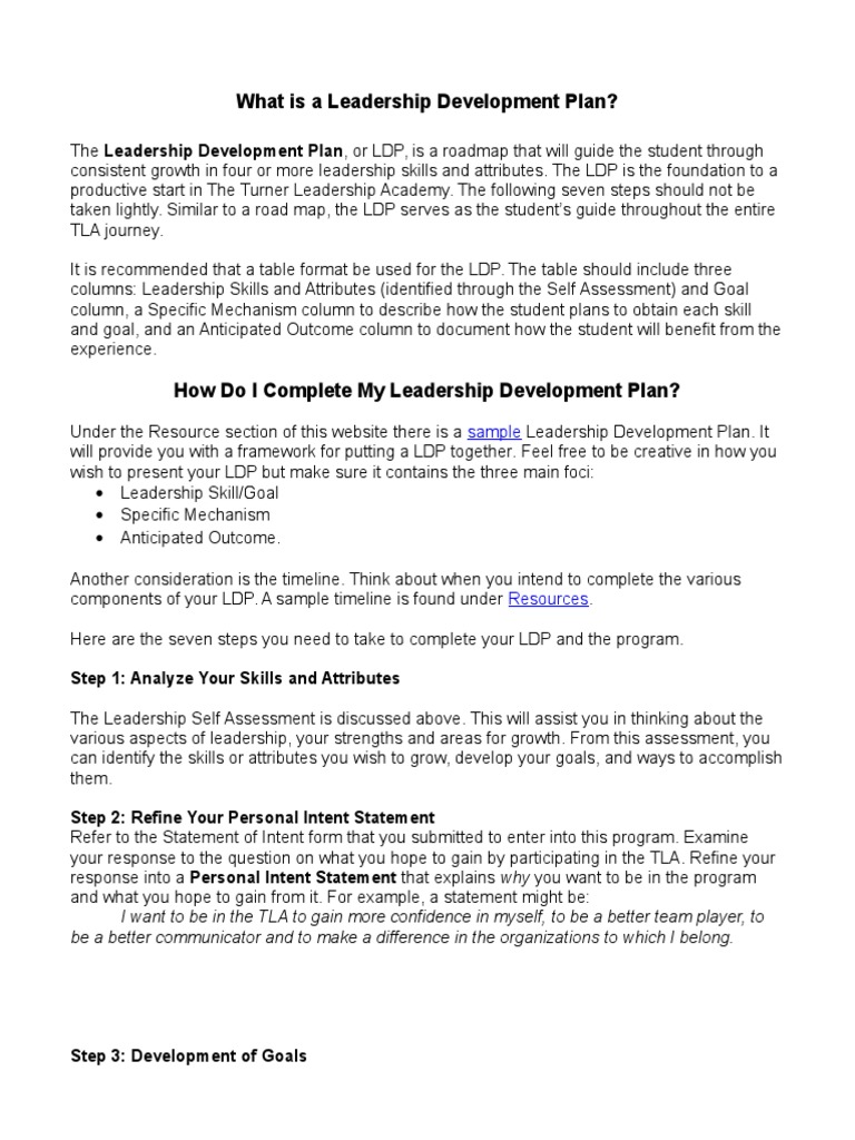 What Is A Leadership Development Plan?: Sample | PDF | Career & Growth ...