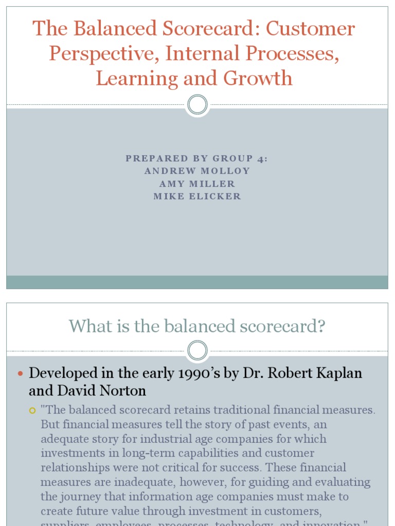 Balanced Scorecard Overview and Benefits | PDF | Strategic Management ...