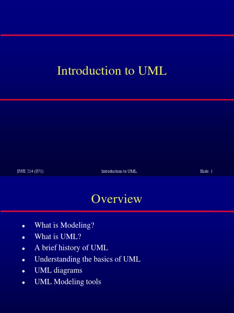 Introduction To UML | PDF | Unified Modeling Language | Software Engineering