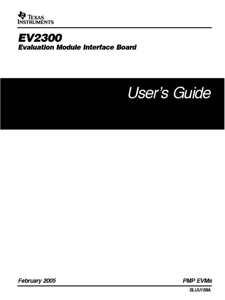 EV2300 Texas Instruments | PDF | Computer Hardware | Electronics