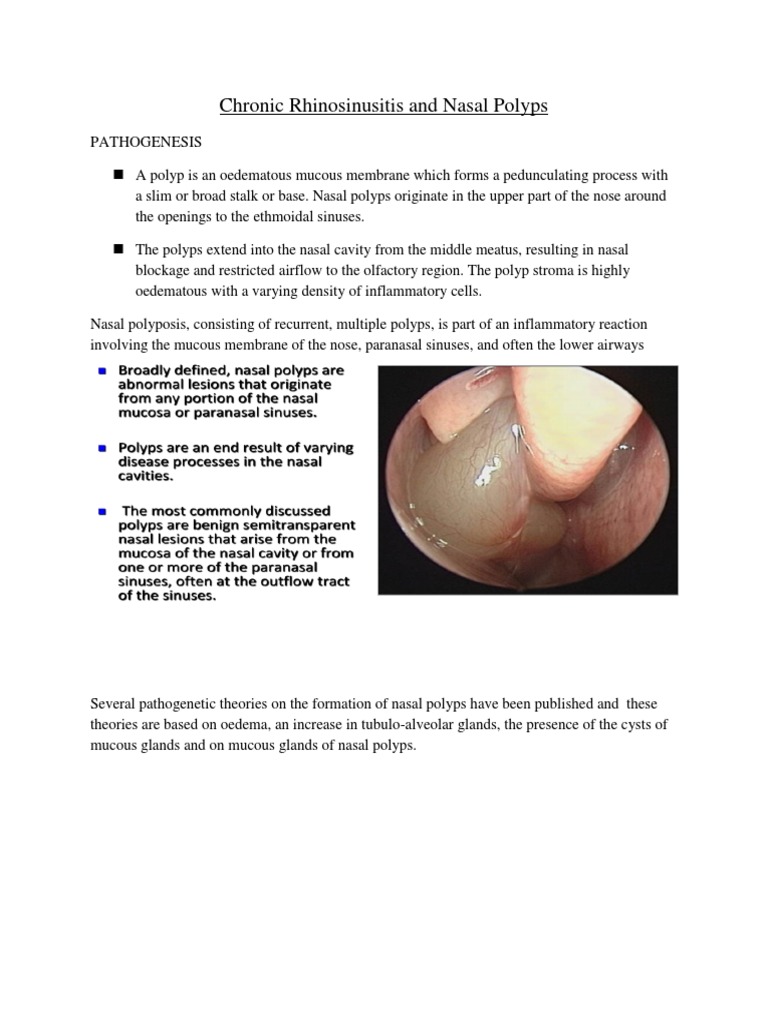Chronic Rhinosinusitis and Nasal Polyps | Mucus | Clinical Medicine