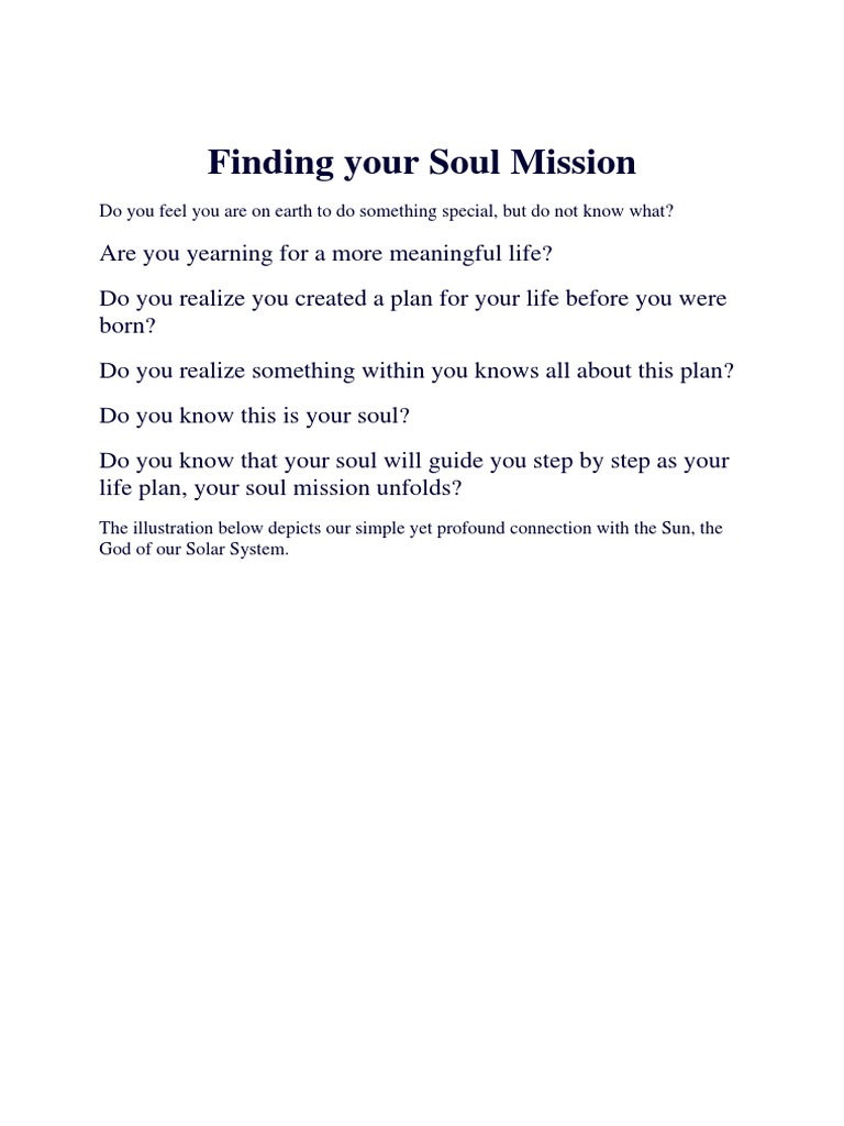 Finding Your Soul Mission | PDF | Soul | Meditation