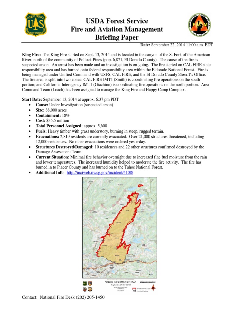 USDA Forest Service Fire and Aviation Management Briefing Paper | PDF