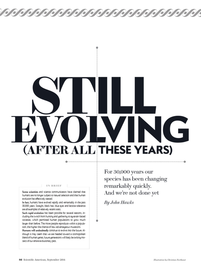Still Evolving (After All These Years) | PDF | Human Skin Color | Evolution