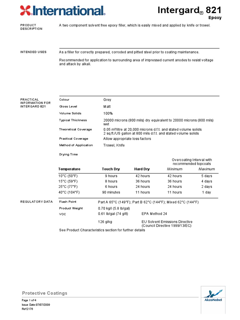 Intergard 821+ds+eng | Epoxy | Safety