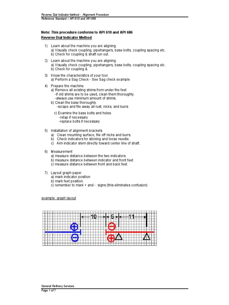 Reverse Dial Alignment Procedure | PDF | Engineering Tolerance | Mechanical Engineering
