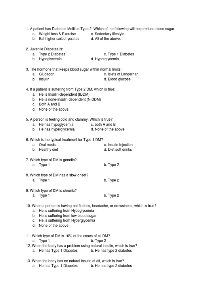 Diabetes Mellitus Types and Management | PDF