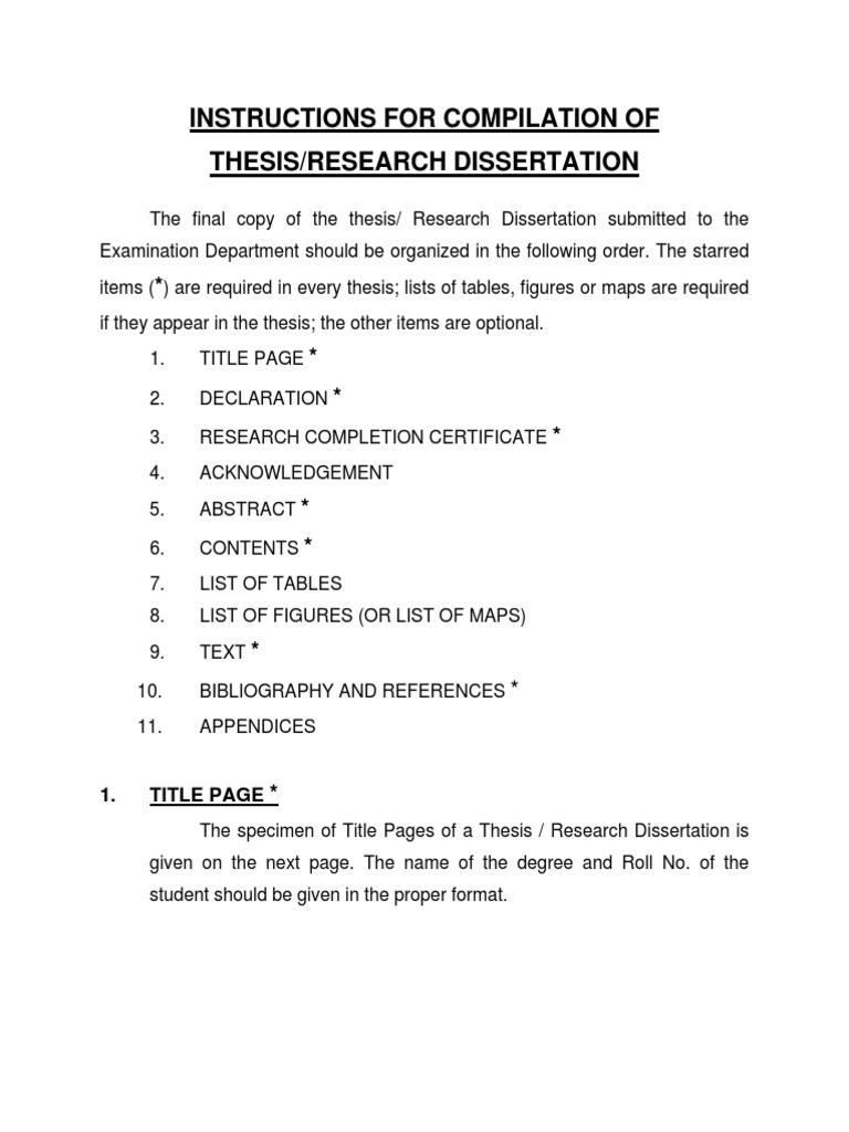 Rules For GCU Thesis | PDF | Thesis | Written Communication