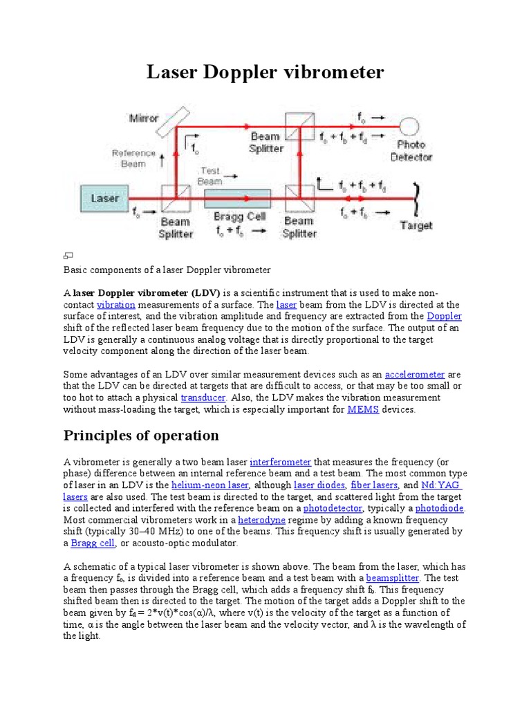 Laser Doppler Vibrometer Guide | PDF | Physical Phenomena | Waves