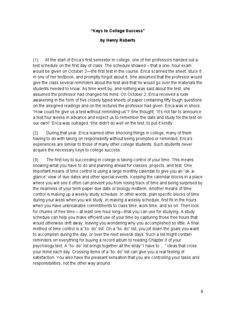 Keys To College Success | PDF | Study Skills | Test (Assessment)