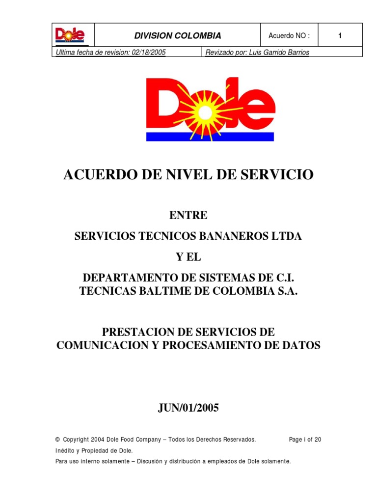 It - Tec.n10.003 Sla Con Serteba | PDF | Mesa de ayuda | Red de ...
