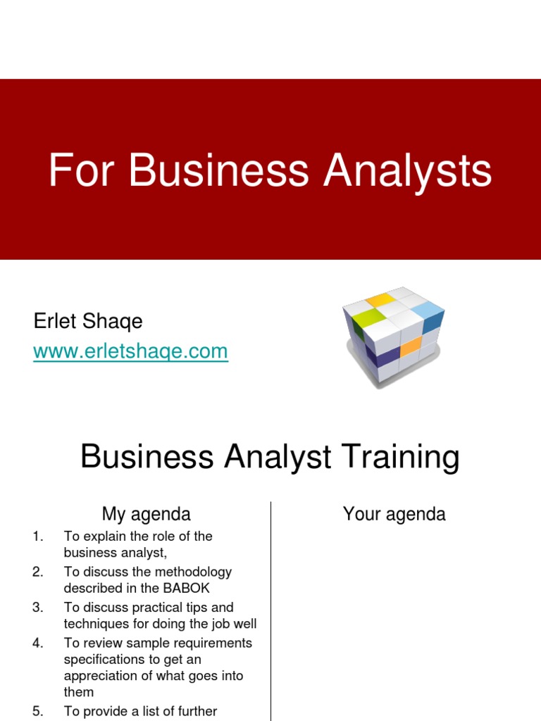 Business Analyst Training Overview | PDF | Business