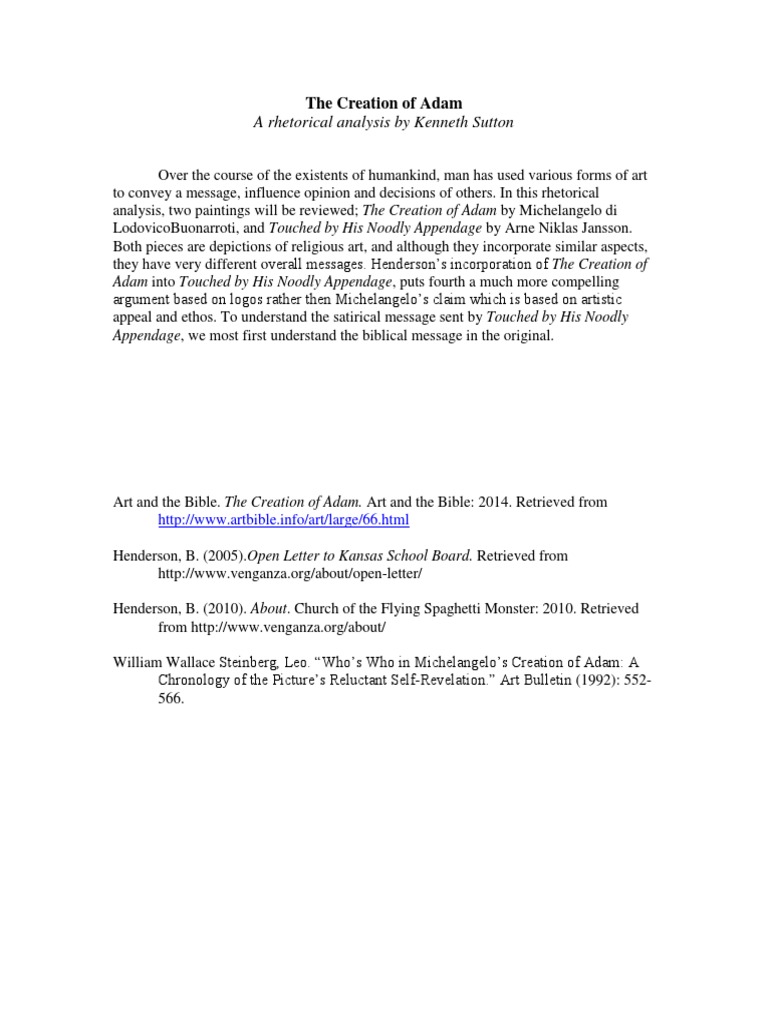 Rhetorical Analysis of Religious Art | PDF | Social Science