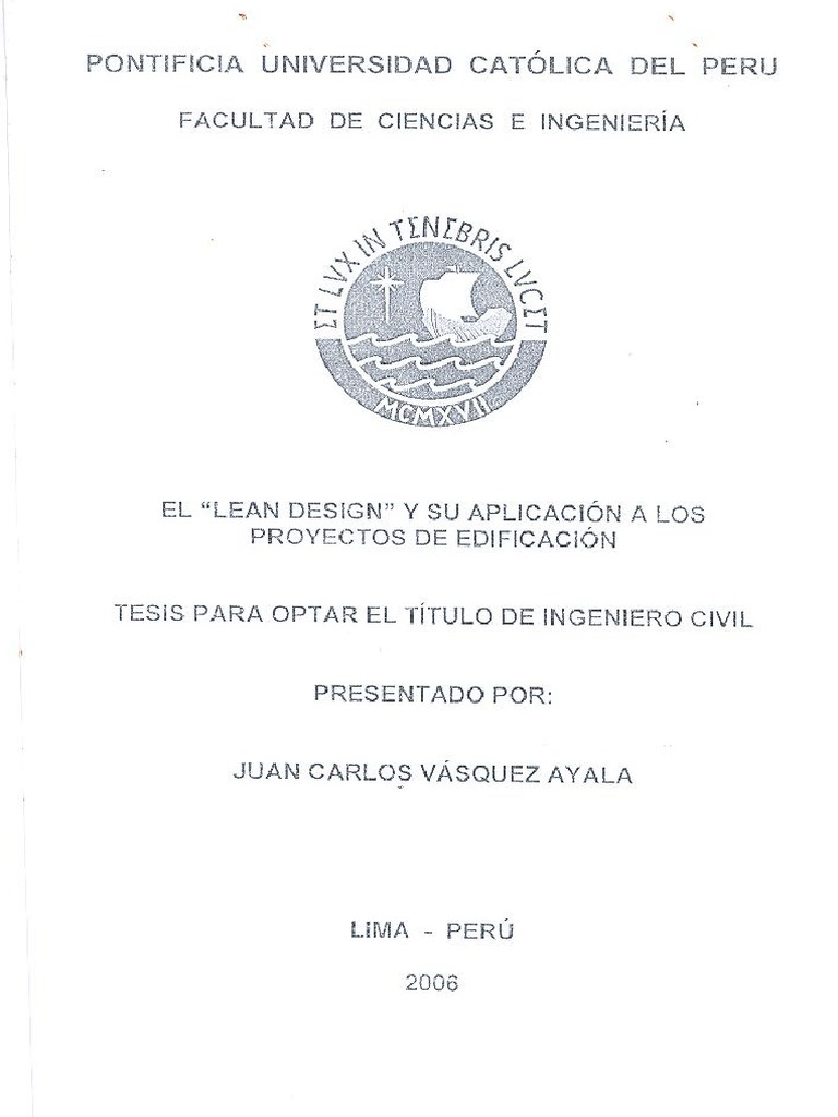 Vasquez Ayala Juan Lean Design Edificacion | PDF | Diseño | Calidad (comercial)