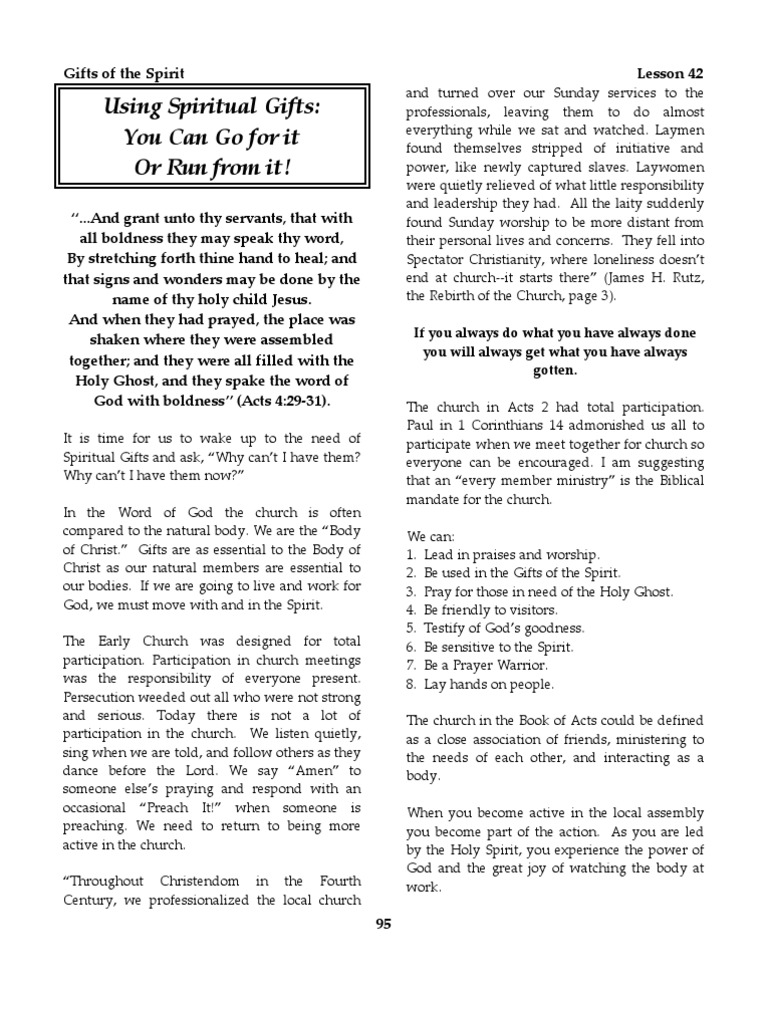 Using Spiritual Gifts | PDF | Spiritual Gift | Evangelism
