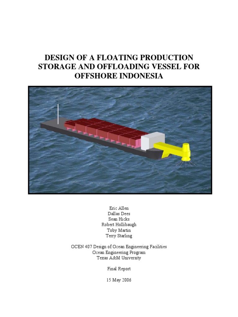 Design of An Fpso For Offshore Indonesia | Download Free PDF | Hull ...