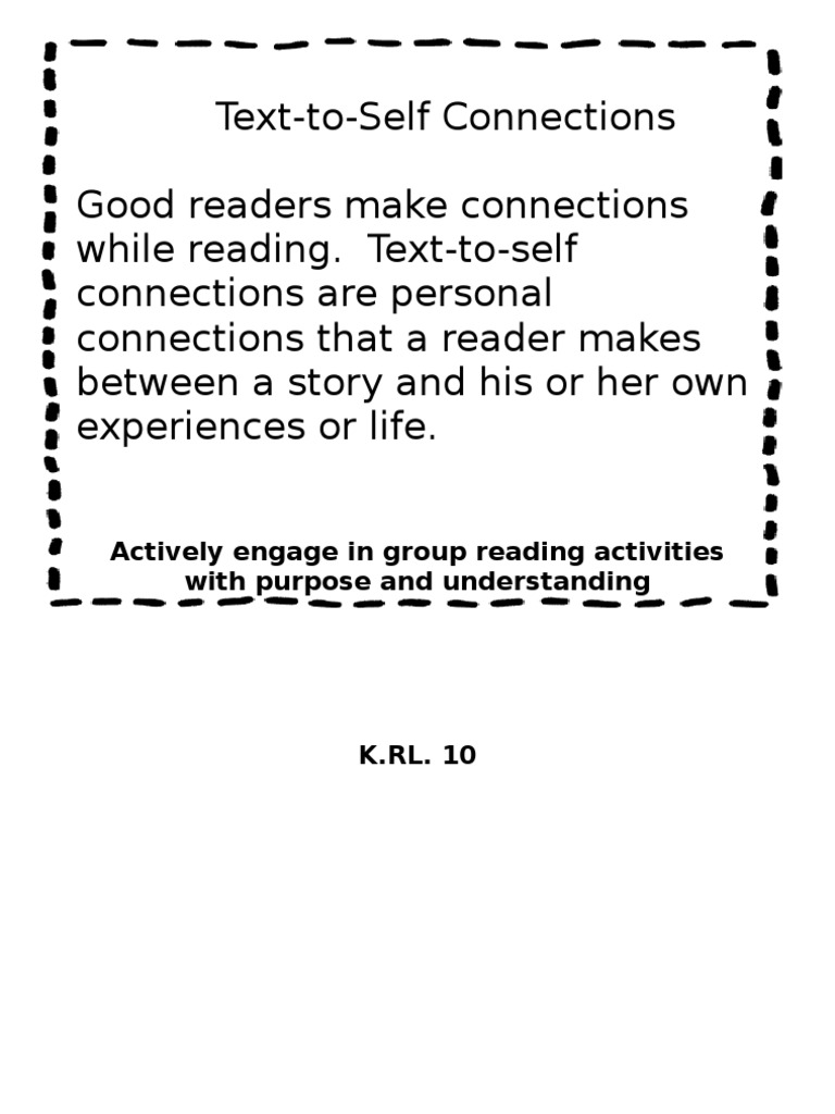 Understanding Text-to-Self Connections | PDF
