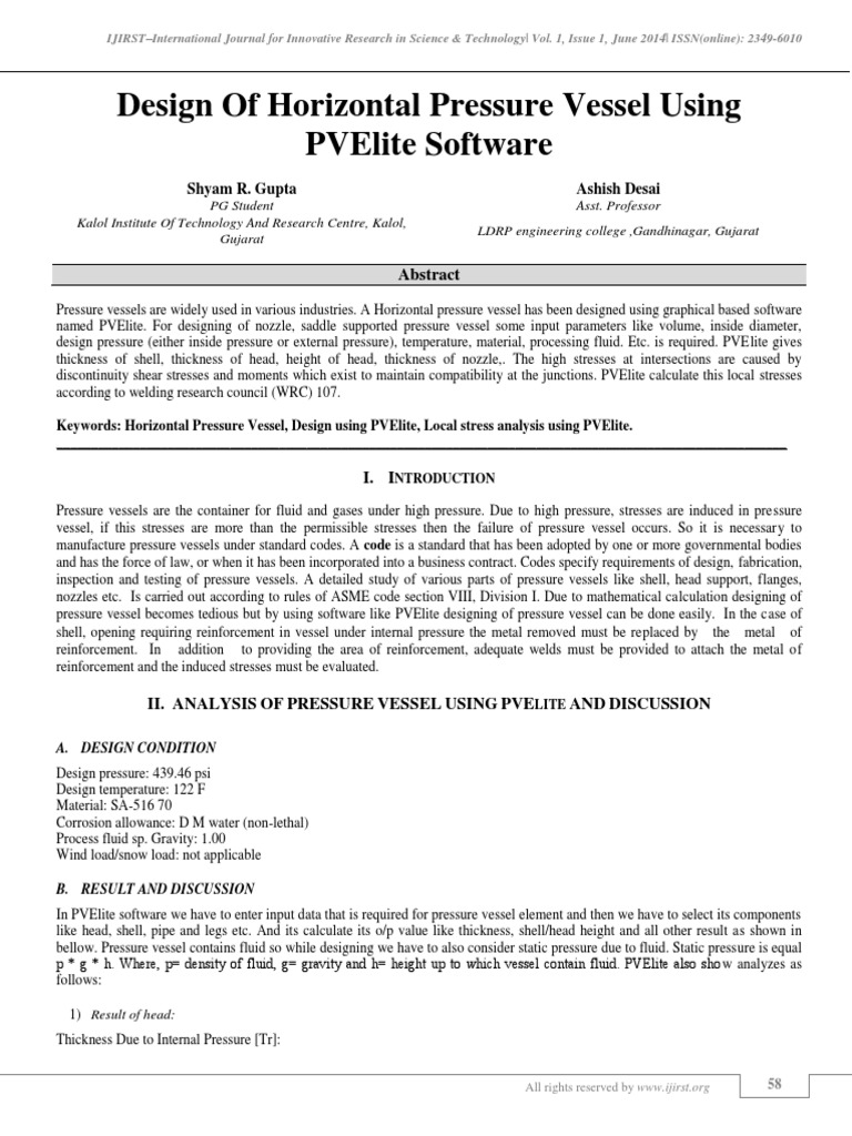 PV Elite | Download Free PDF | Stress (Mechanics) | Pressure