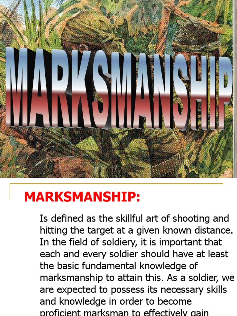 Marksmanship | Download Free PDF | Projectiles | Projectile Weapons