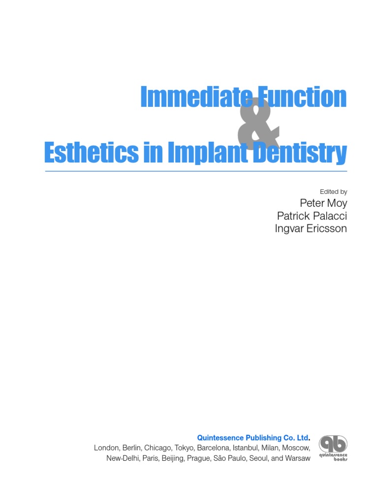Immediate Function and Esthetics in Implant Dentistry | PDF | Dental ...