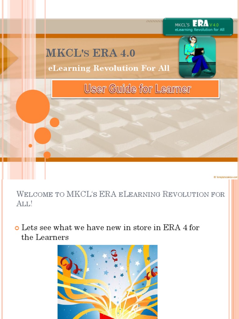 MKCL ERA 4.0 Learner User Guide | PDF | Test (Assessment) | Educational ...