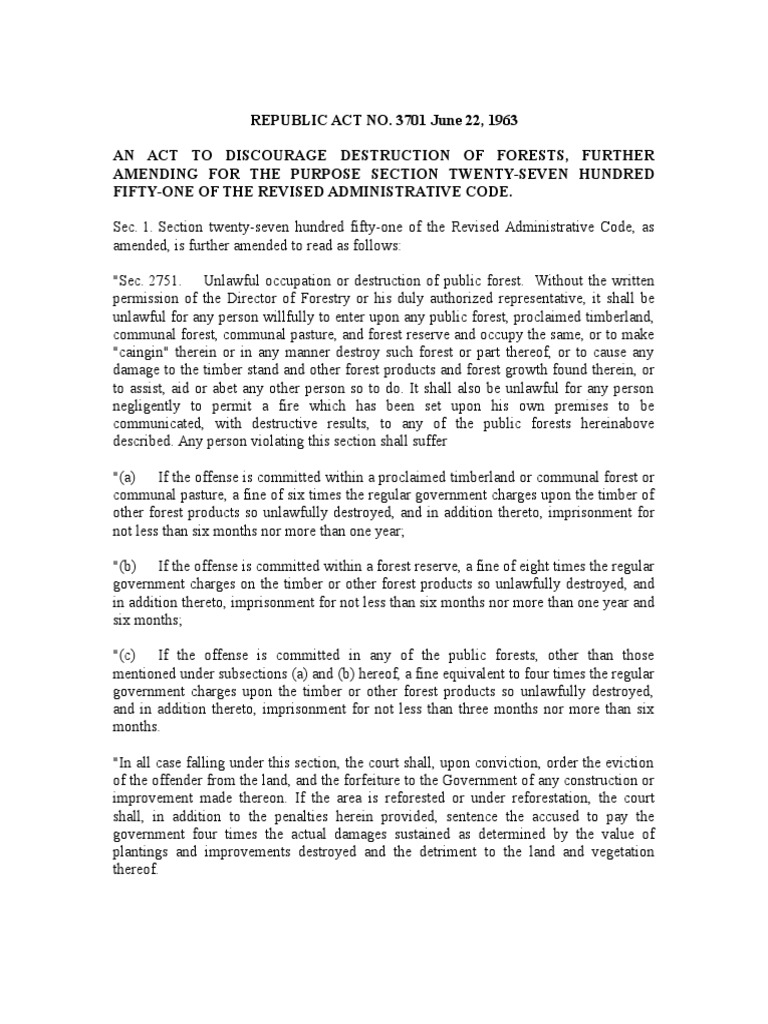 Republic Act No 3701 | PDF | Criminal Justice | Crime & Violence