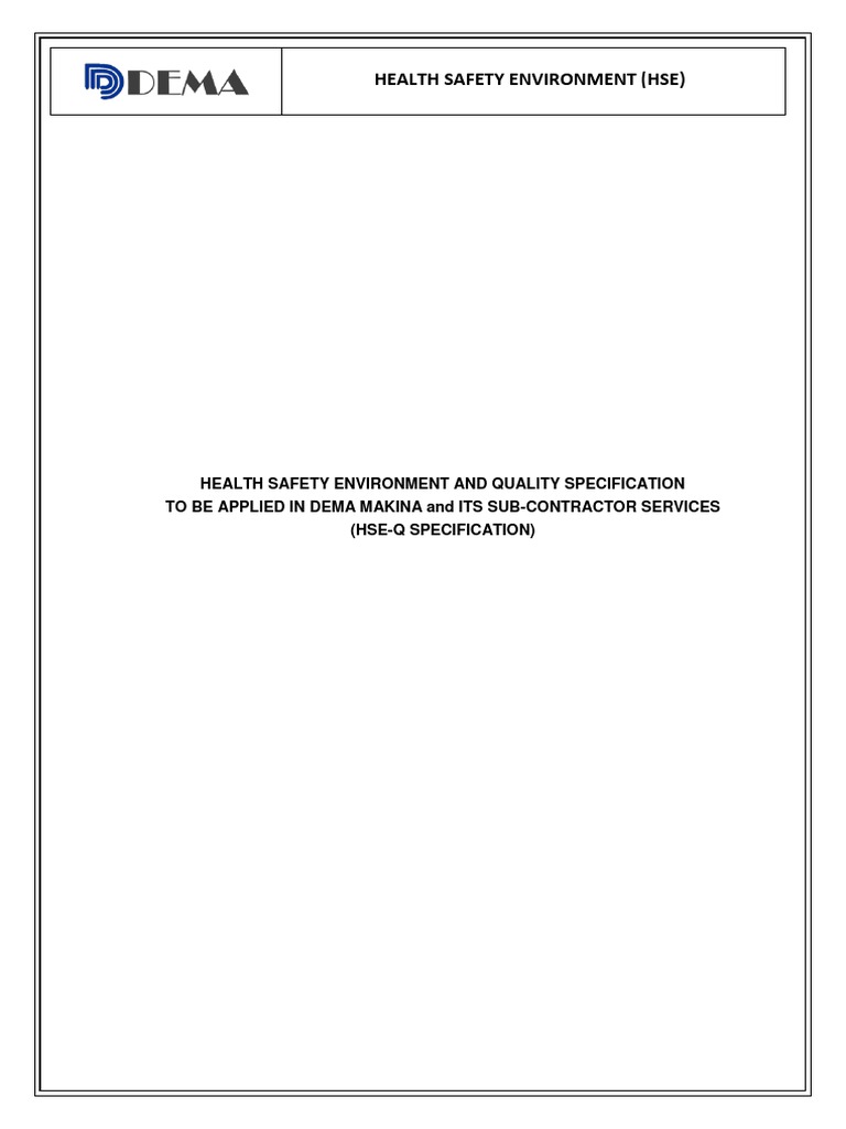 HSE Manual | PDF | Personal Protective Equipment | Occupational Safety ...