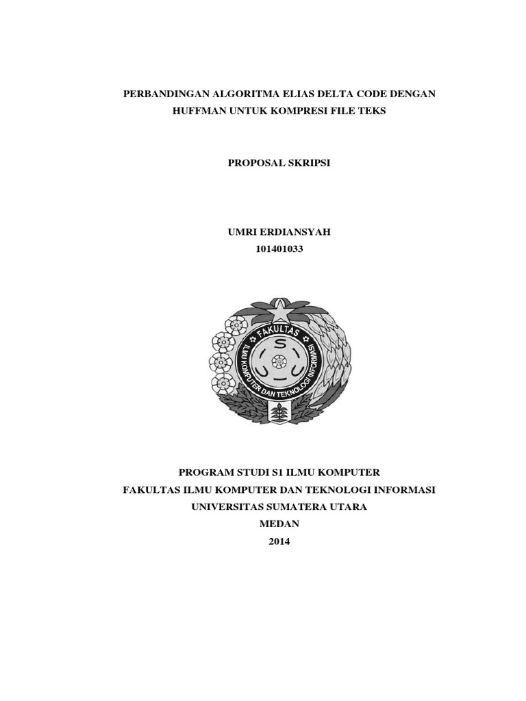 Perbandingan Algoritma Elias Delta Code Dengan Huffman Untuk Kompresi File Teks | PDF