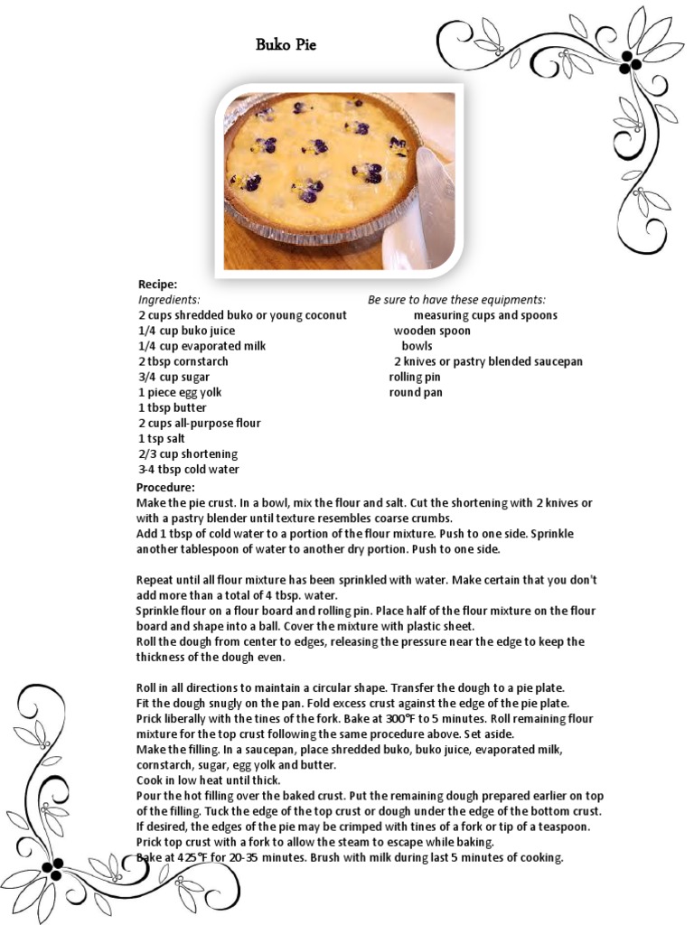 Recipe Pies | PDF | Flour | Cooking