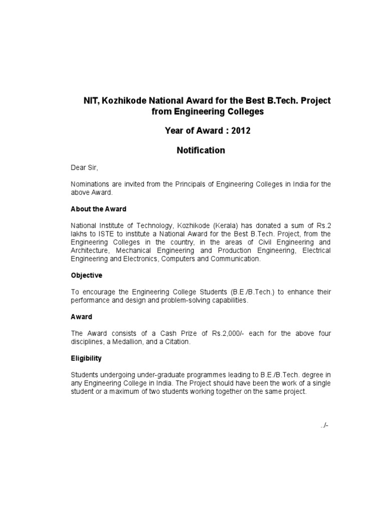 Nit, Kozhikode | PDF | Engineering | Science And Technology