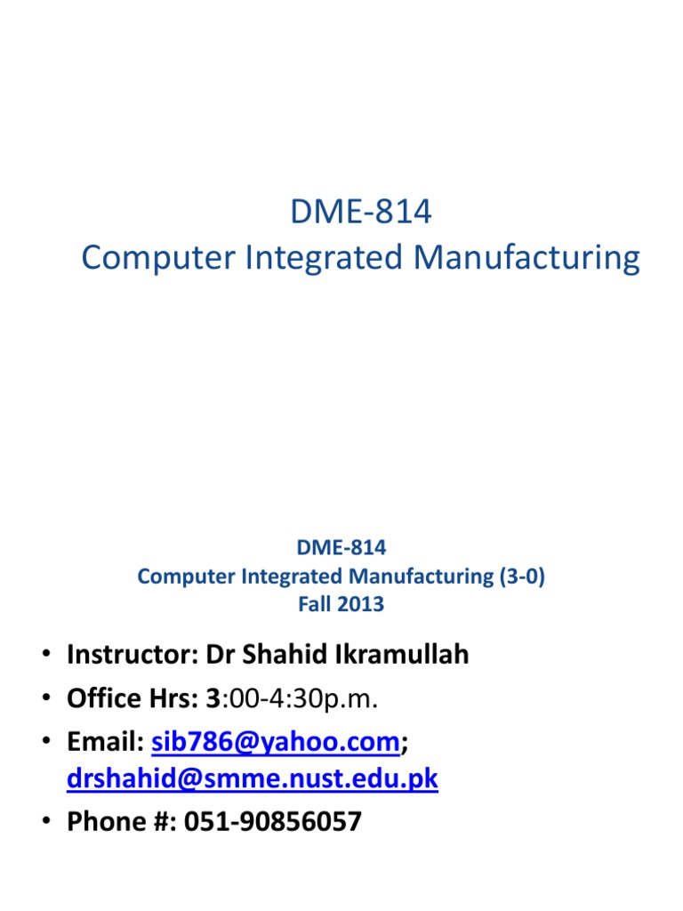 Computer Integrated Manufacturing | PDF | Enterprise Resource Planning ...