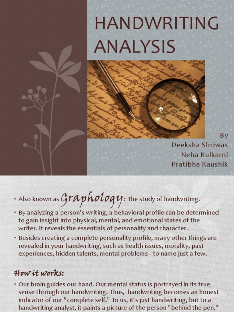 Handwriting Analysis | PDF | Graphology | Self Esteem