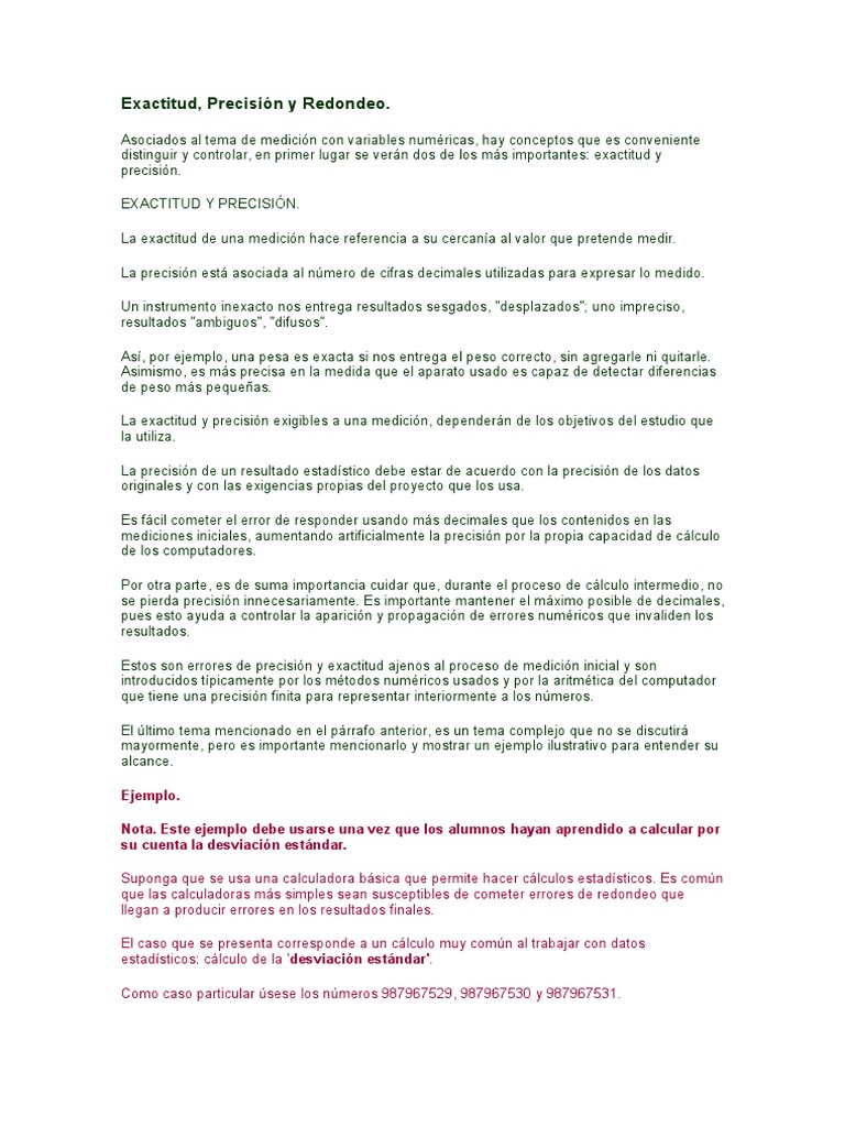 Exactitud