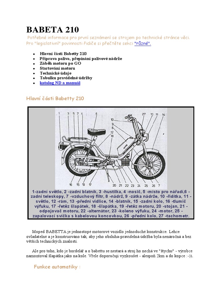 Babetta 210 | PDF