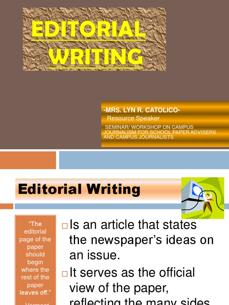 Editorial Writing | PDF | Impeachment | Persuasion