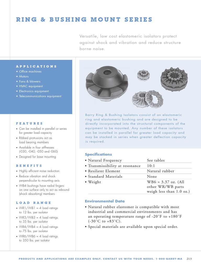Ring & Bushing Mount Isolators | PDF | Mechanical Engineering | Nature